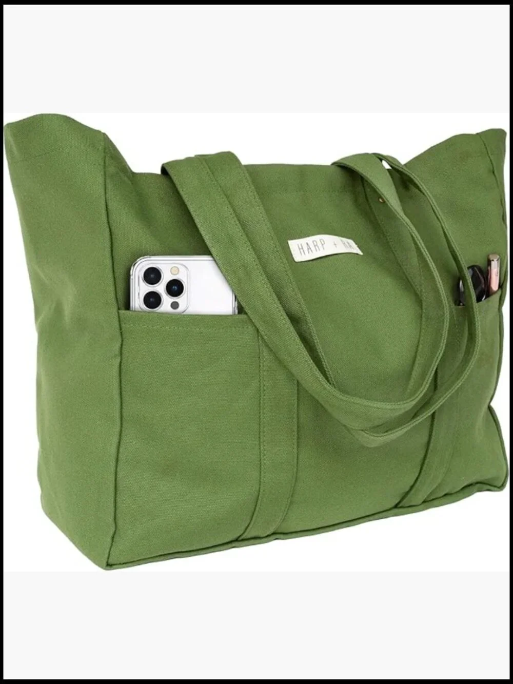 Bags | Extra Large Canvas Tote Bag Unstructured Open Top Laptop Sleeve ...